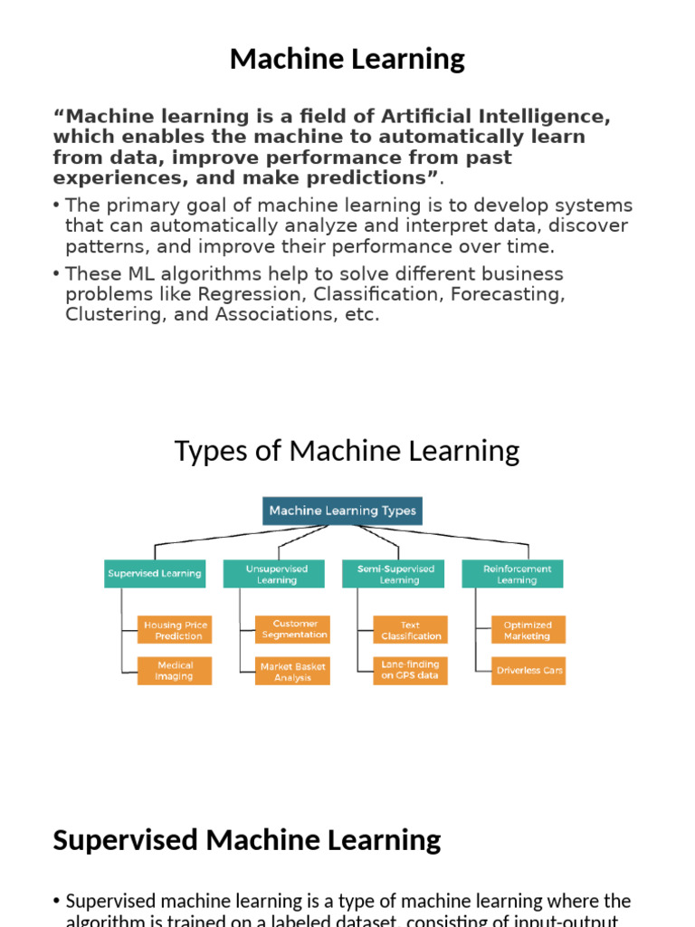 Understanding Machine Learning Types | PDF | Support Vector Machine ...