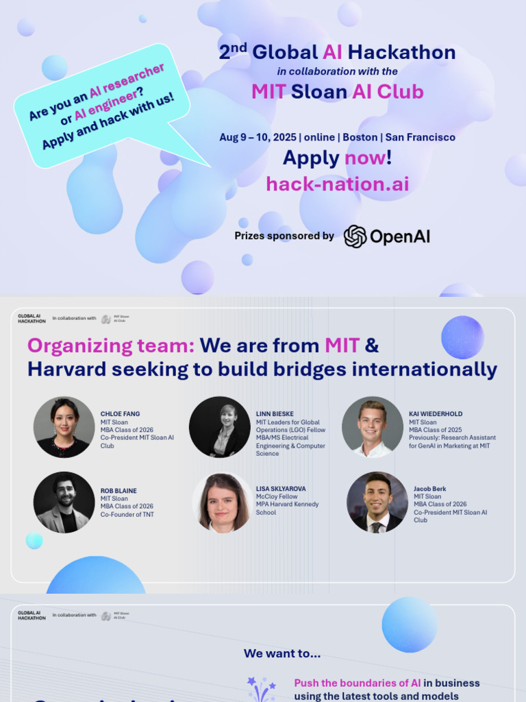 Global AI Hackathon - Apply by July 25 - 02 | PDF | Business | Computing