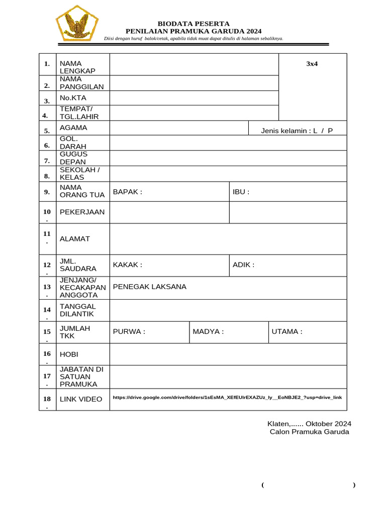 Biodata Garuda | PDF