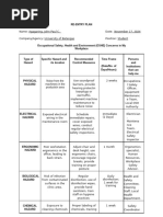 OSHE Re-Entry Action Plan Template | PDF | Personal Protective ...