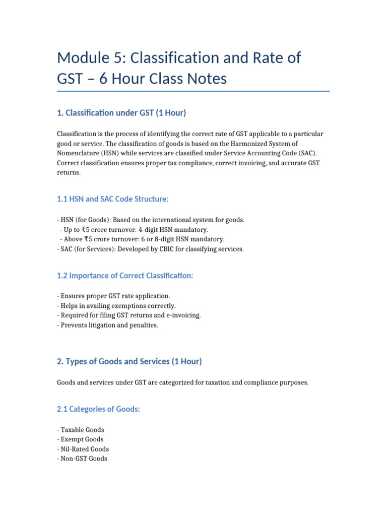 GST Classification and Rate Guide | PDF | Taxes | Government Finances