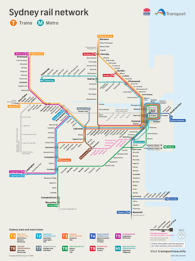 Sydney Trains Network Map | PDF