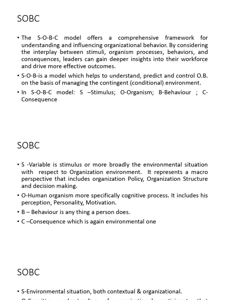SOBC | PDF