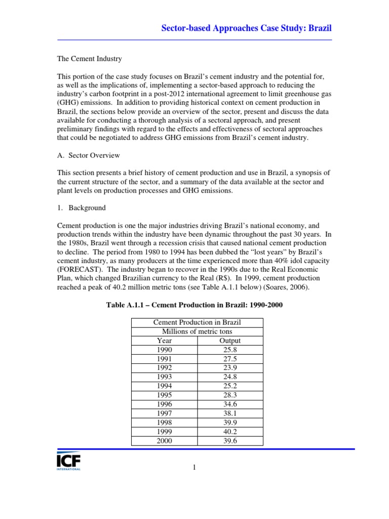 Brazil's Cement Industry Overview | PDF | Climate Change Mitigation ...