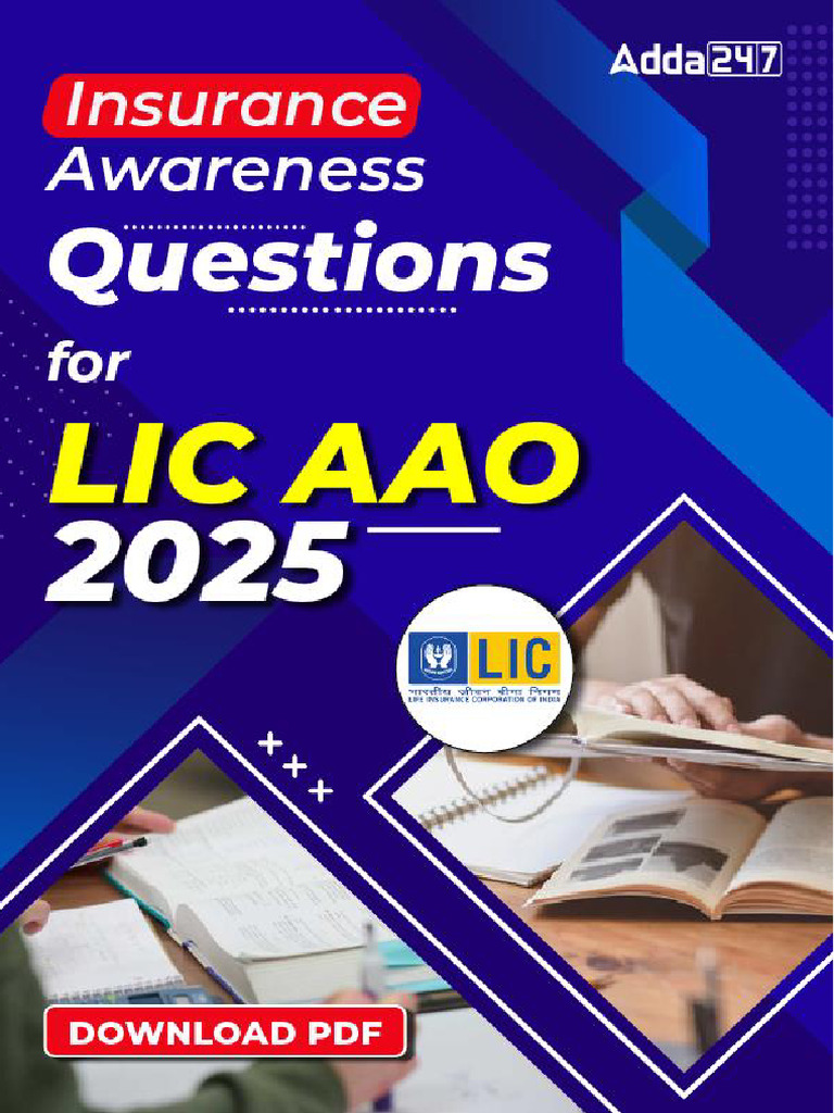 LIC AAO 2025 Insurance Awareness Guide | PDF | Insurance | Financial Risk