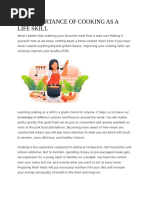 Why Everyone Should Learn to Cook | PDF