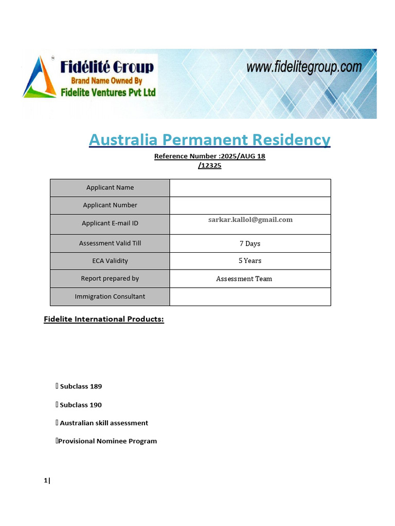 Assessment Report - KALLOL SARKAR | PDF | Australia | Human Migration
