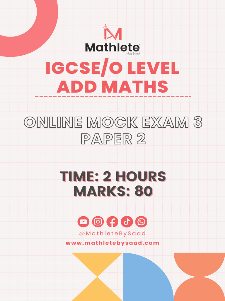 Paper 2 Mock 3 Solved | PDF | Sphere | Area