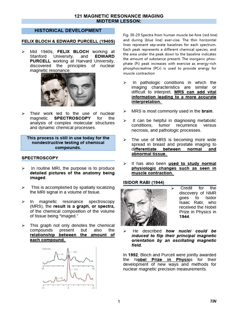 RT 121 Mri 1.2 | PDF | Magnetic Resonance Imaging | Medical Imaging