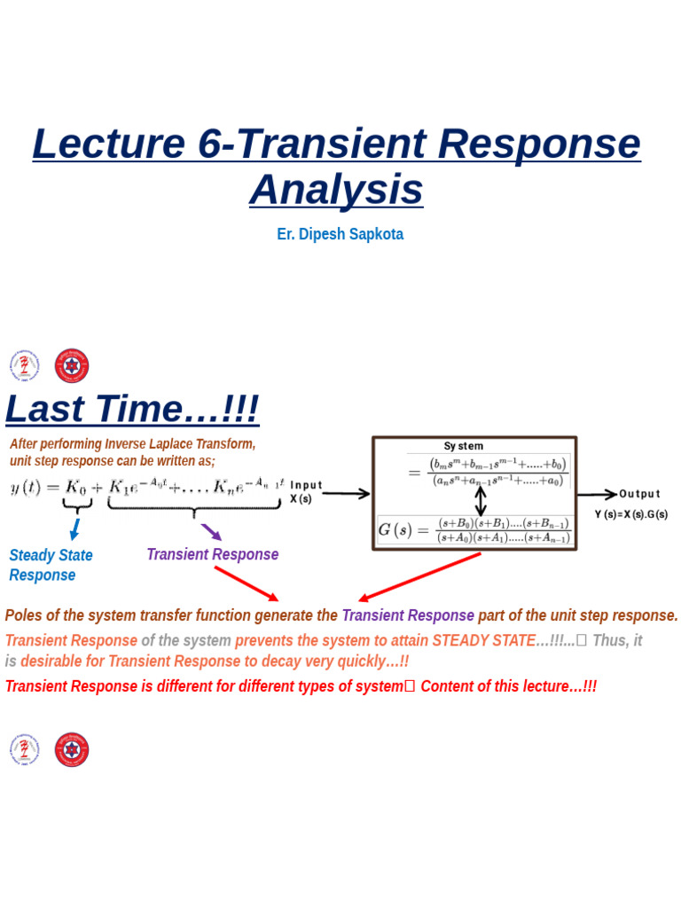 Transient Response Analysis in Systems | PDF | Damping | Control Theory