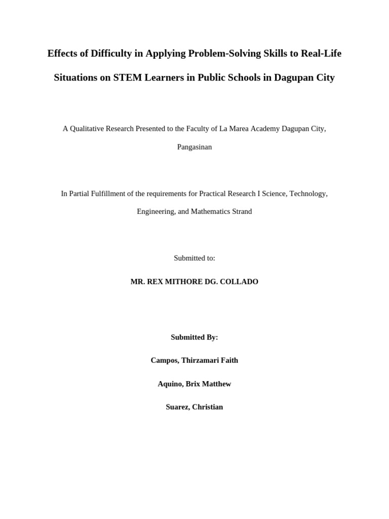 Chap I, II, and III New PT II | PDF | Survey Methodology | Learning