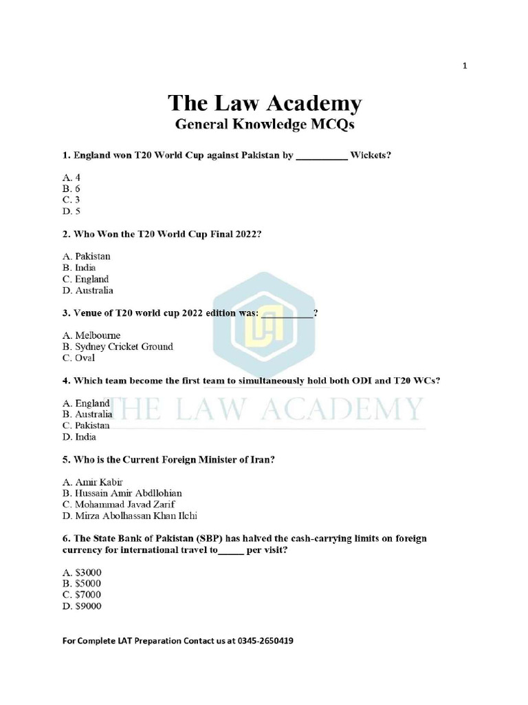 General Knowledge 2 | PDF