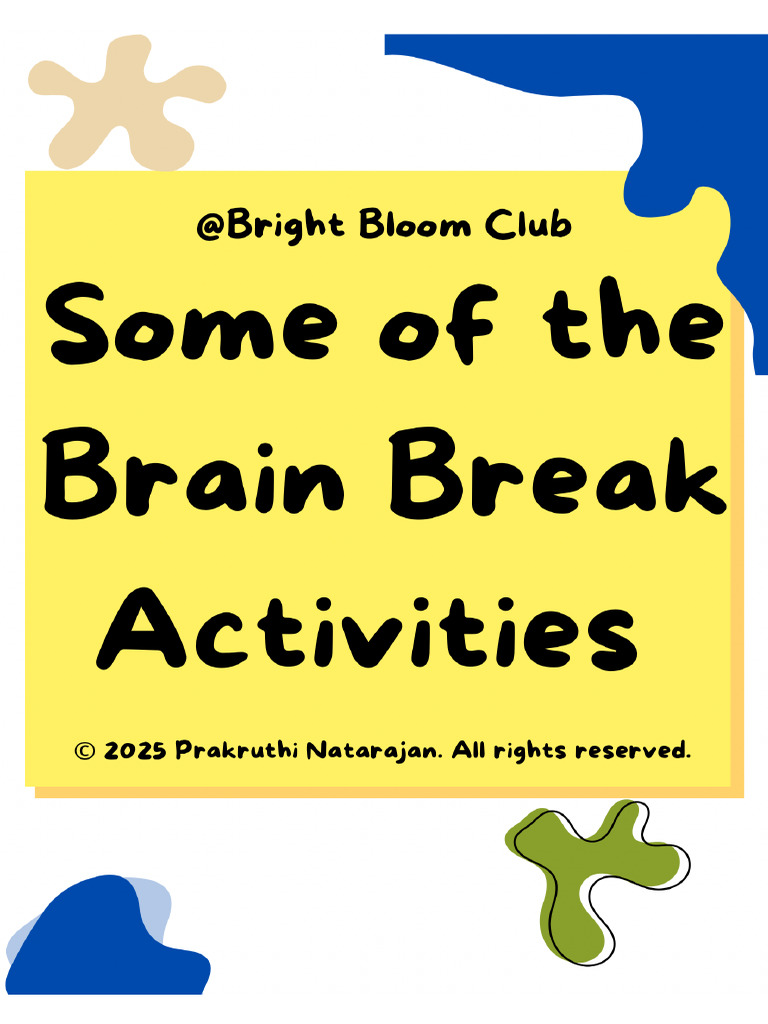 Brain Break Activities | PDF