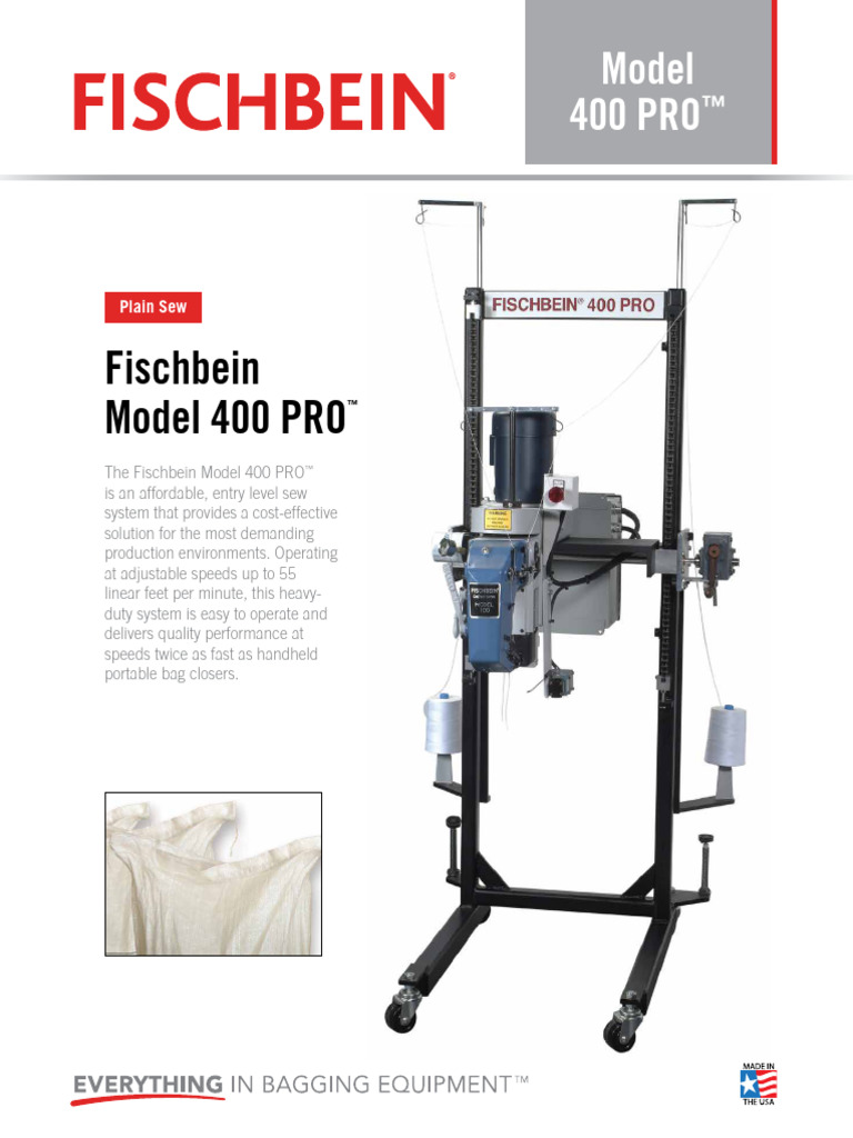 Fischbein Model 400 PRO™ Bag Sealer | PDF