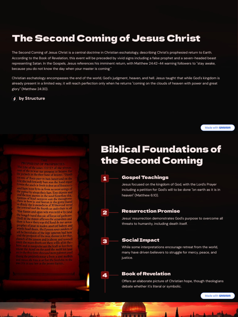 Christian Eschatology: Christ's Return | PDF | Christian Eschatology ...