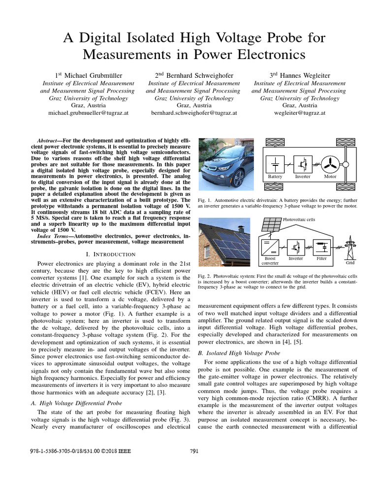 Digital Isolated High Voltage Probe | PDF | Analog To Digital Converter ...