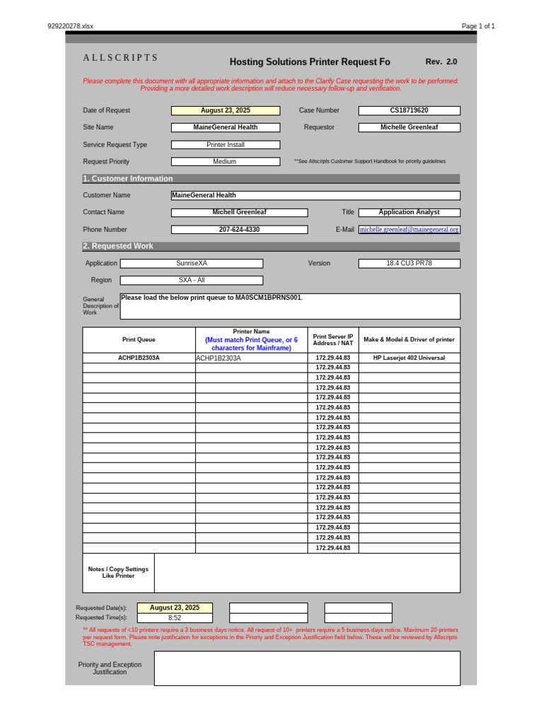 AHS Printer Request Template CS18716981 ACHP1B2303A | PDF | Printer ...