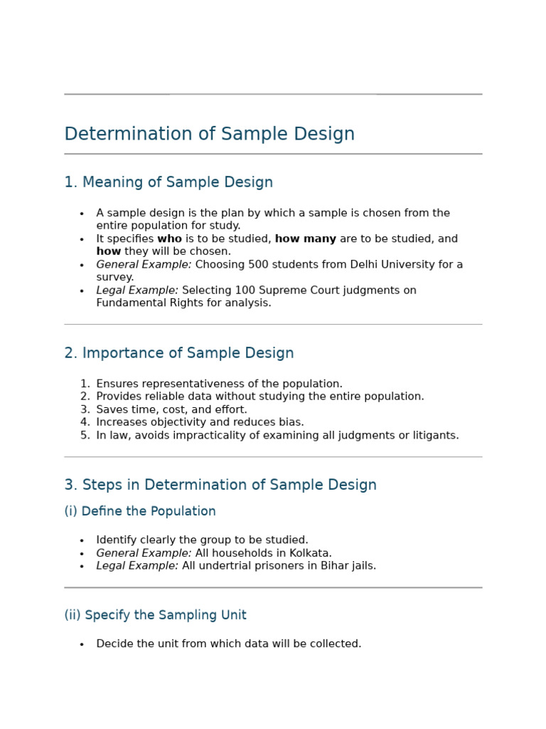 Understanding Sample Design Essentials | PDF | Sampling (Statistics ...