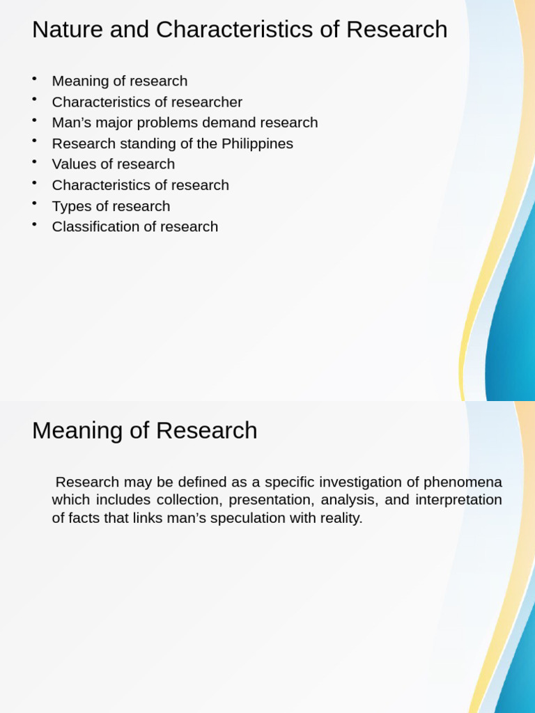 Nature and Characteristics of Research | PDF | Buoyancy | Science