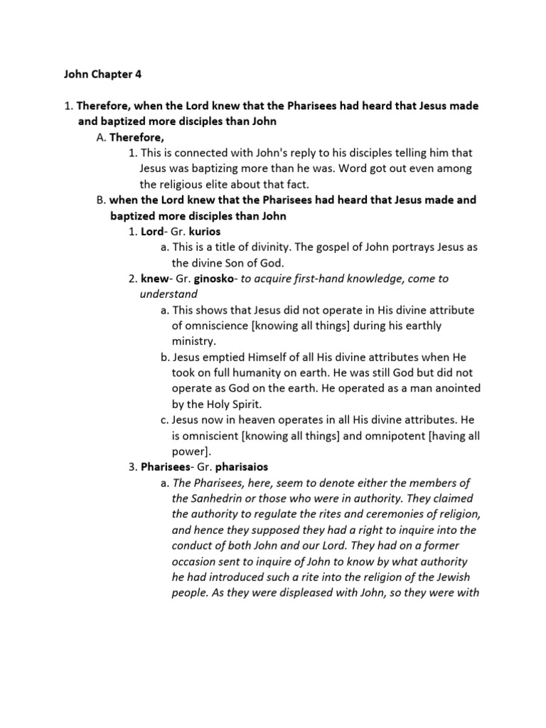 NT-004 - John Chapter 4 - RM Commentary | PDF | Religious Belief And ...