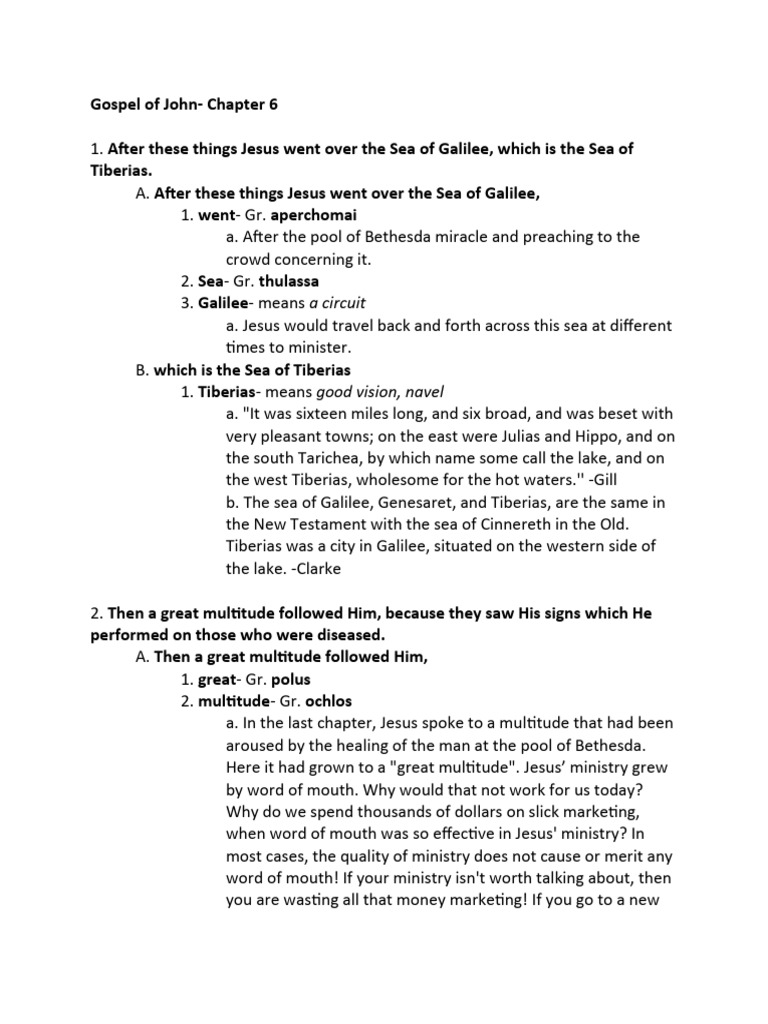 NT-006 - John Chapter 6 - RM Commentary | PDF | Jesus | Ministry Of Jesus