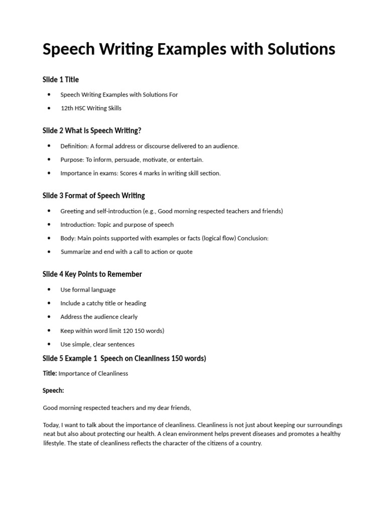 Speech Writing Guide for 12th HSC | PDF | Climate Change | Climate