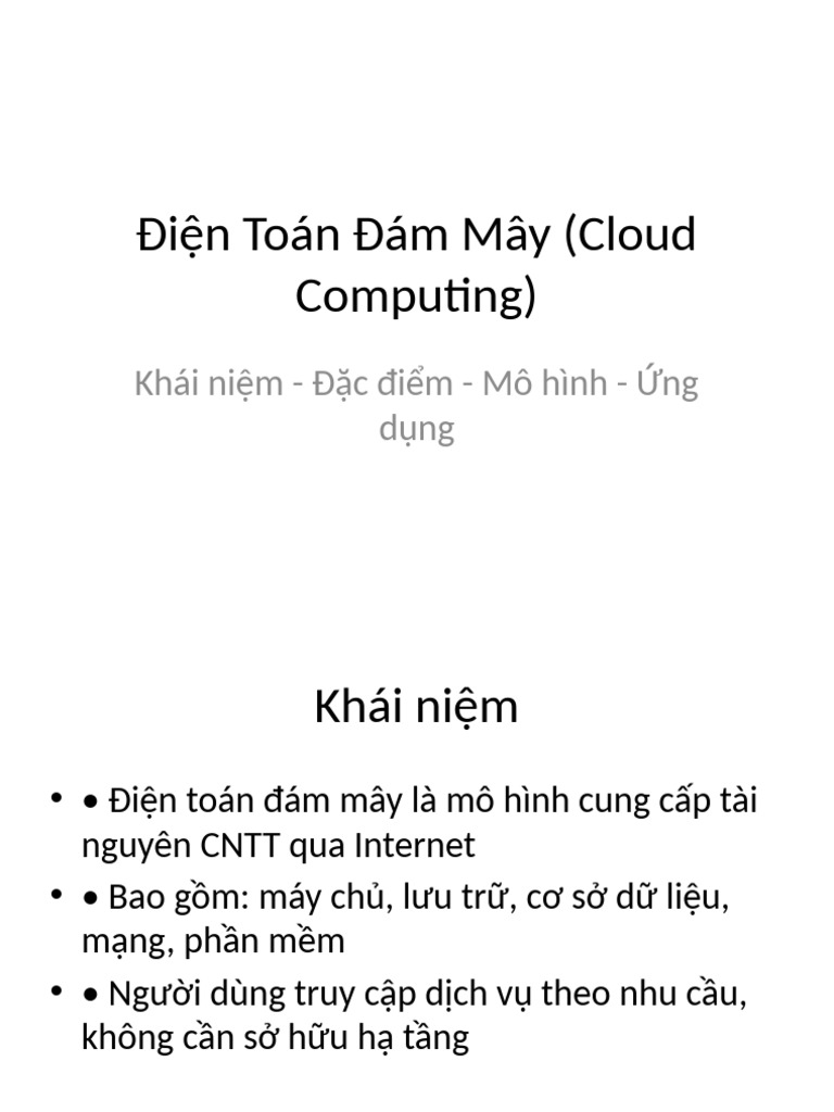 Cloud Computing Slide | PDF