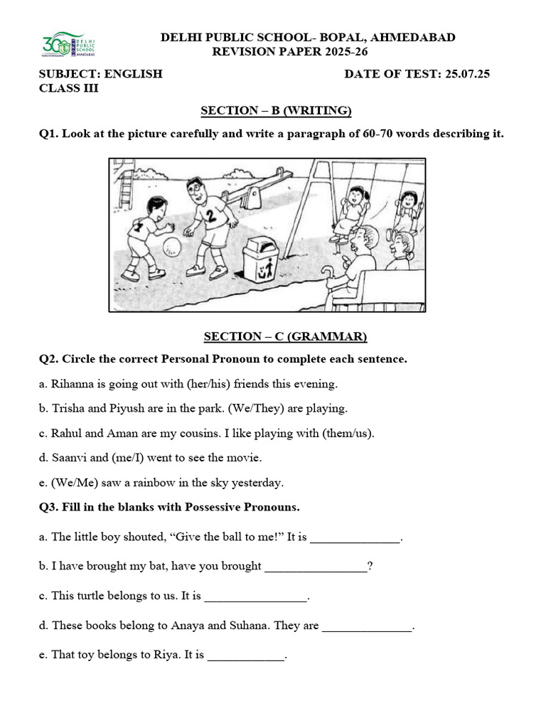 Class 3 Revision For 25 07 25 | PDF
