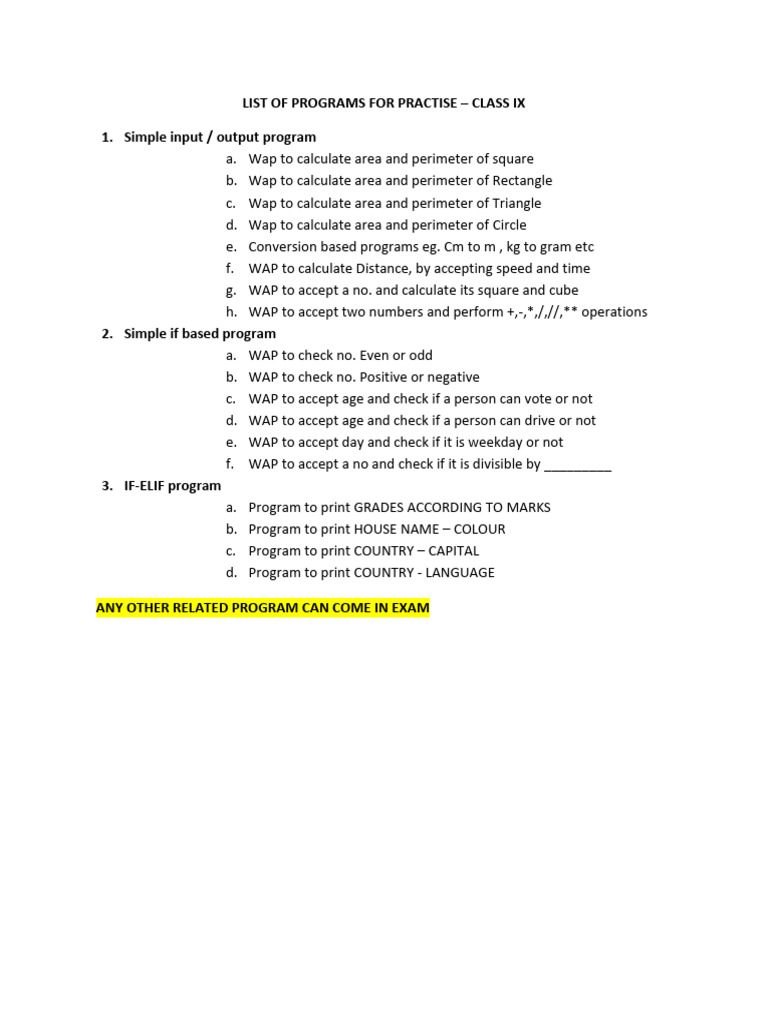 Ix Practical Questions | PDF