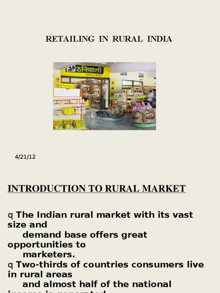 Rural Retailing | Convenience Store | Retail