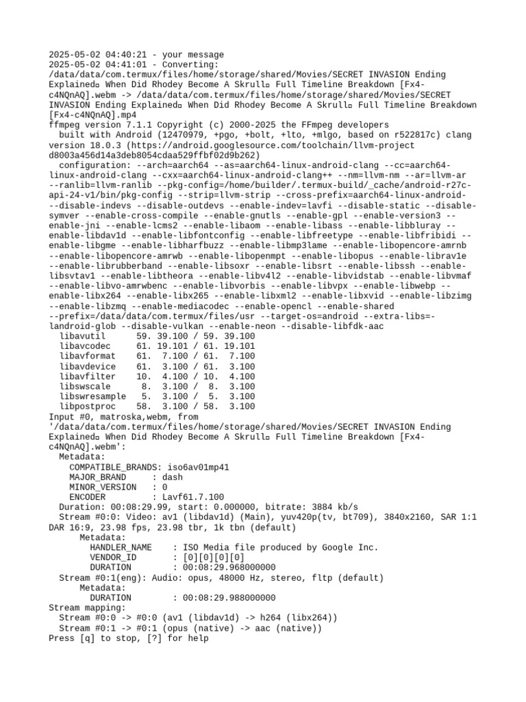 Convert Log | PDF | Multimedia | Computer Data