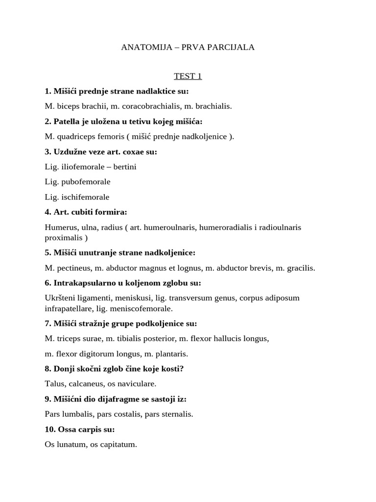 ANATOMIJA | PDF