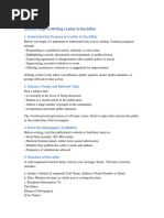 Formal Letter Template to Your MP | PDF