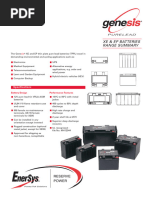 Enersys Selection Guide | PDF | Battery Charger | Rechargeable Battery