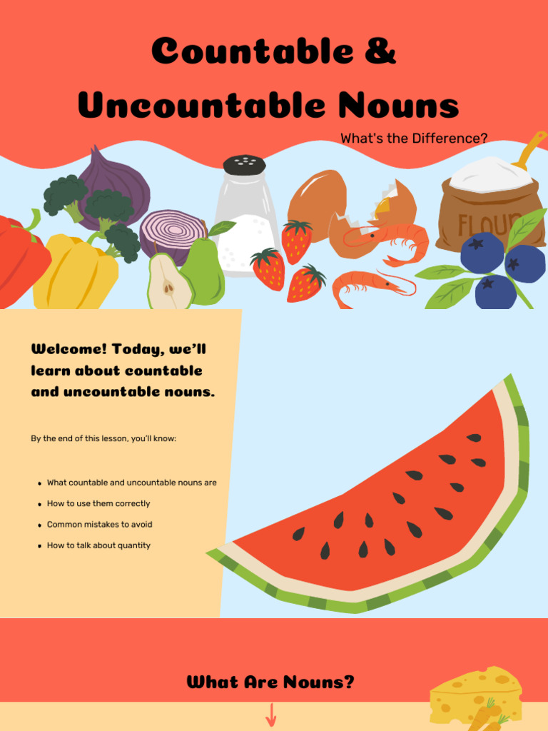Countable vs Uncountable Nouns Explained | PDF | Noun | Plural