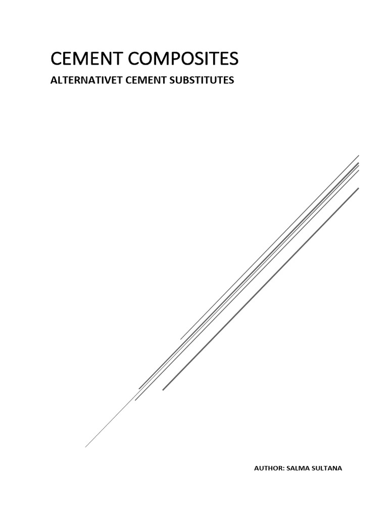 Sustainable Cement Alternatives Review | PDF | Cement | Chemical Elements