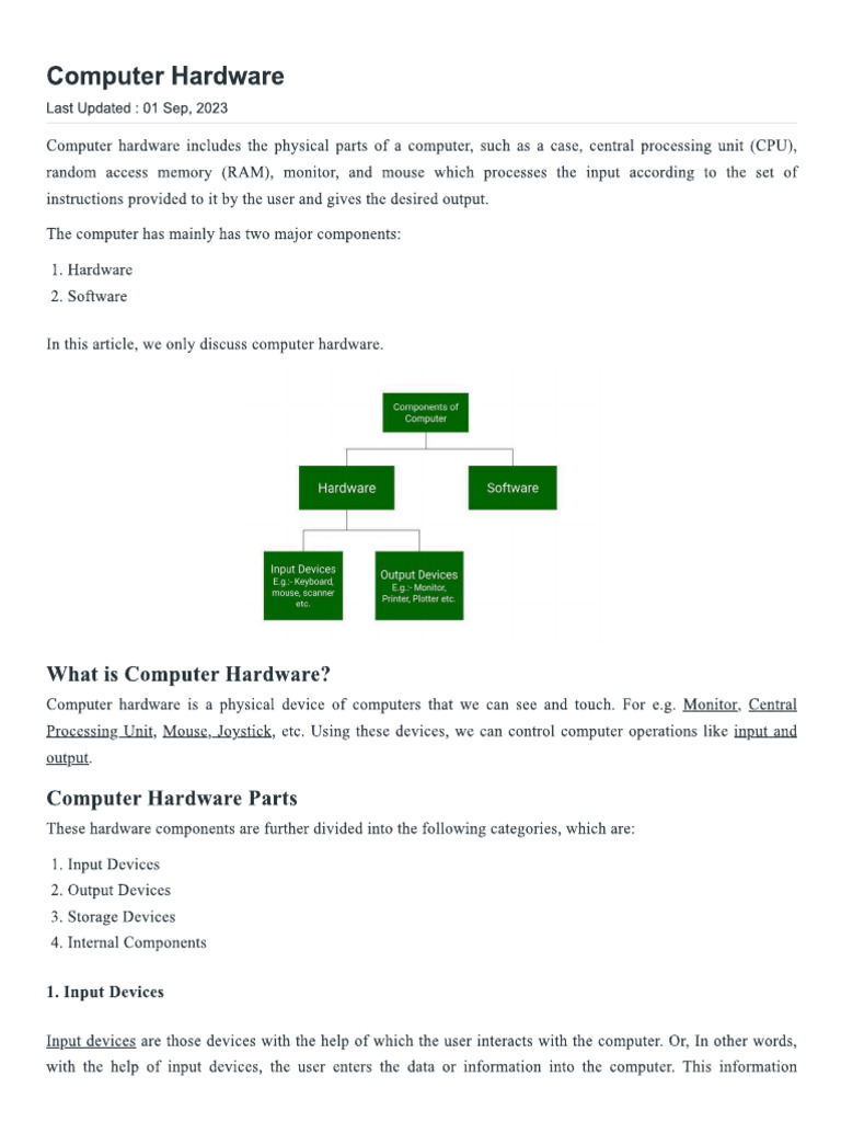 Computer Hardware | PDF