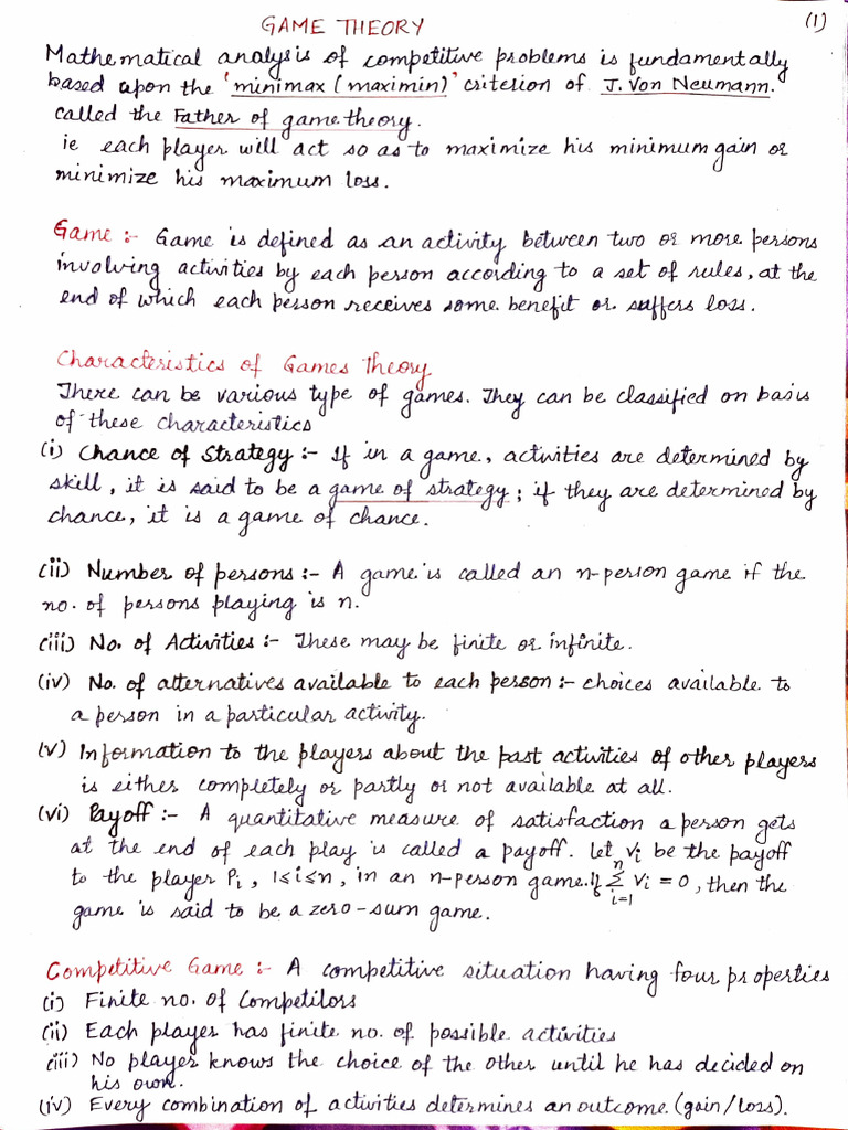 Game Theory | PDF | Mathematics Of Computing | Systems Analysis