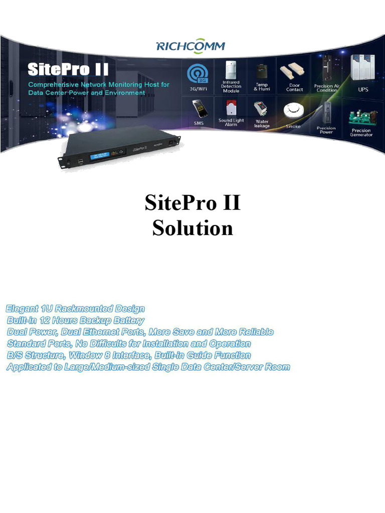 SitePro II Brochure 2023 | PDF | Computer Network | Electric Power Distribution