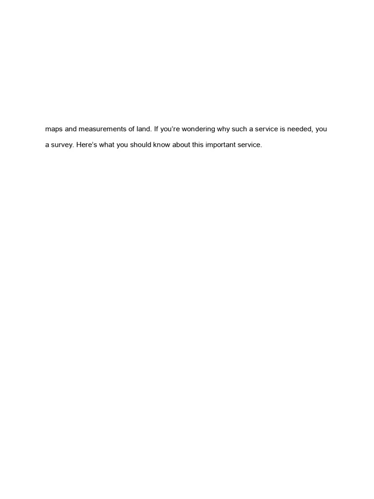 How Land Survey Works Part-1 | PDF
