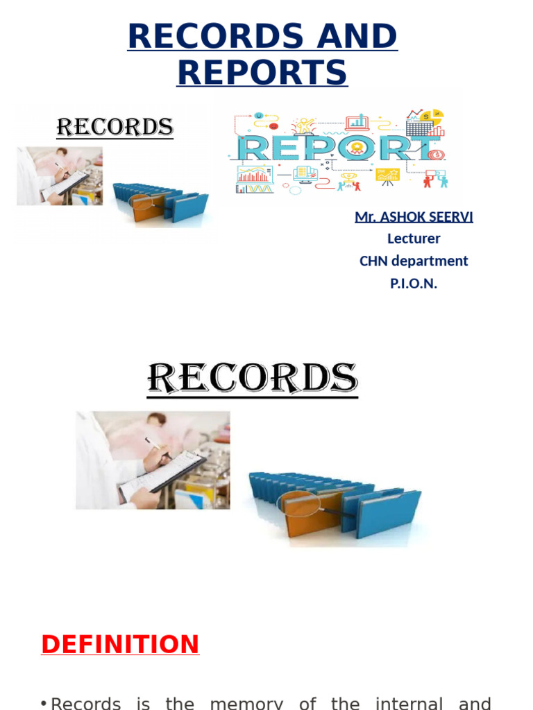 Purpose and Principles of Health Records | PDF