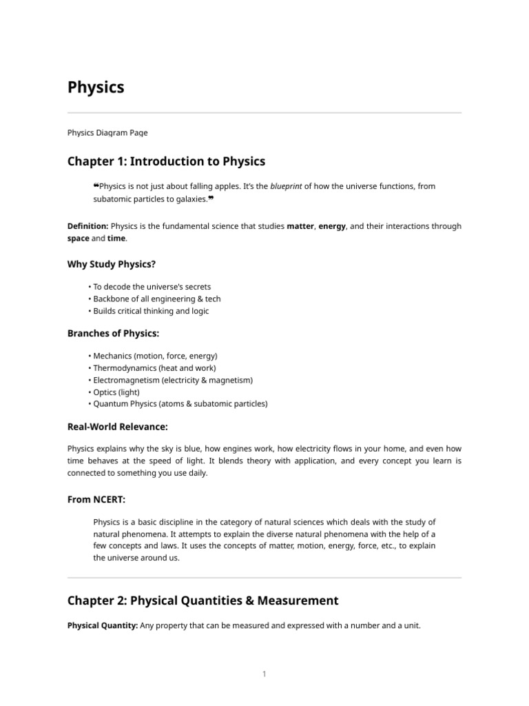 Foundations of Physics Overview | PDF | Force | Physics
