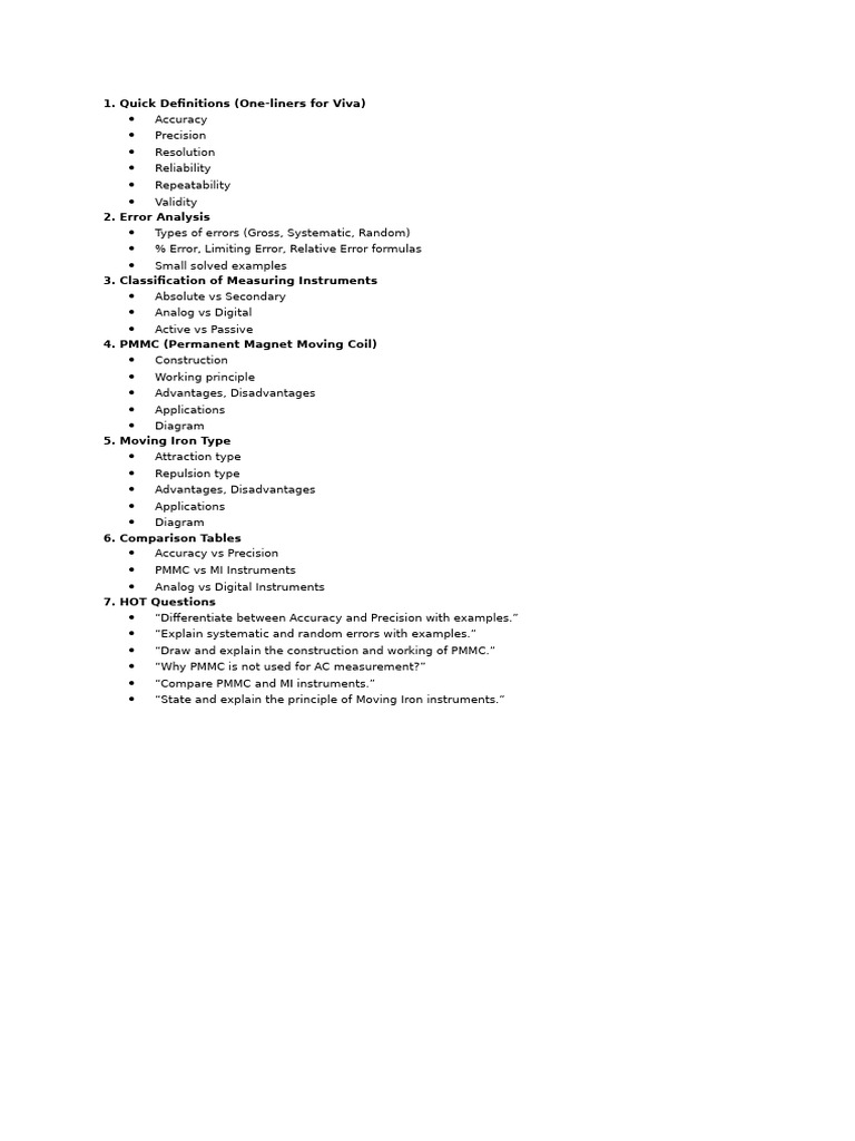Measuring Instruments and Error Analysis Guide | PDF