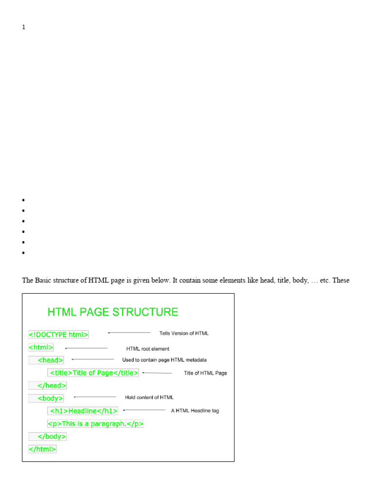 HTML Revision Part 1 | PDF | Html | Html Element