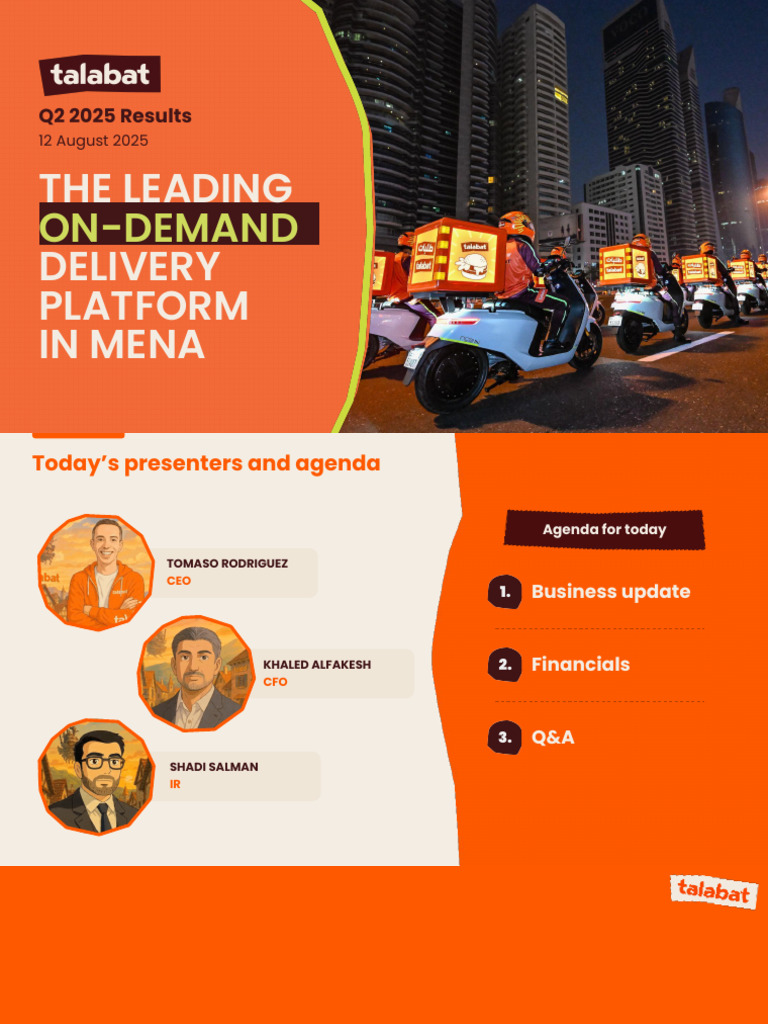 Talabat Q2 2025 Financial Highlights | PDF | Revenue | Expense