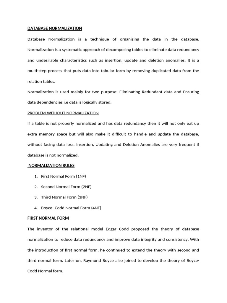Module-5 CSC 222 Database Normalization | PDF | Information Technology Management | Data Management