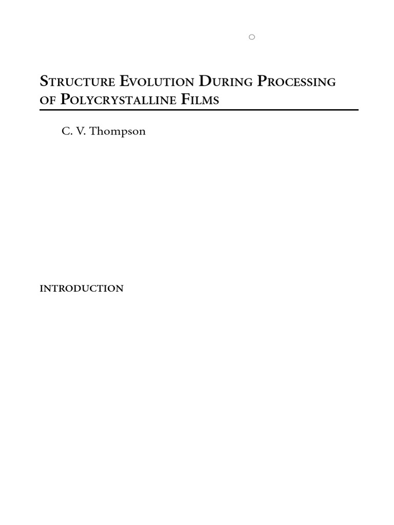 Structure Evolution in Polycrystalline Films | PDF | Crystallite | Thin ...