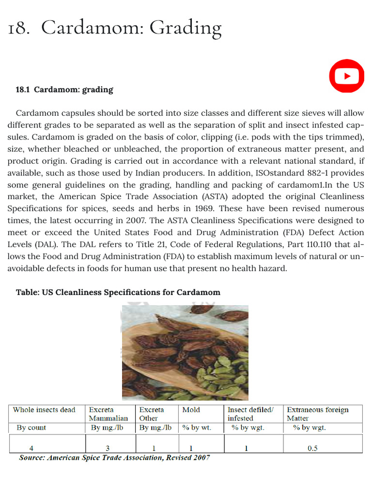 Cardamom_ Grading – Technology of Spices and Condiments | PDF