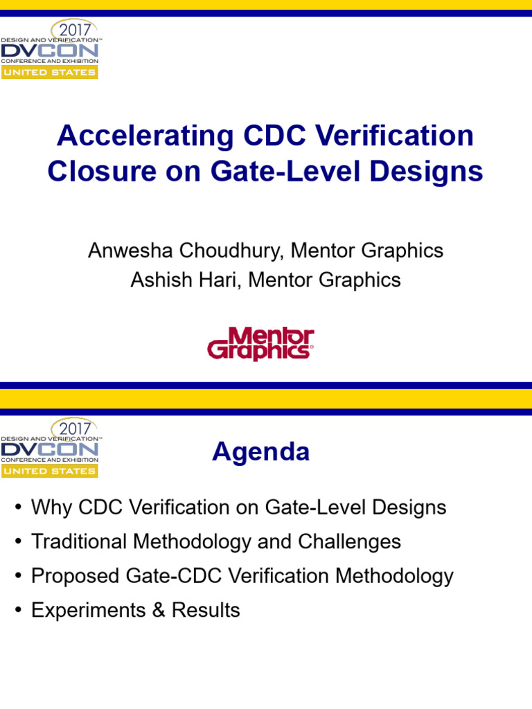 Gate-Level CDC Verification Methodology | PDF | Electronic Design ...
