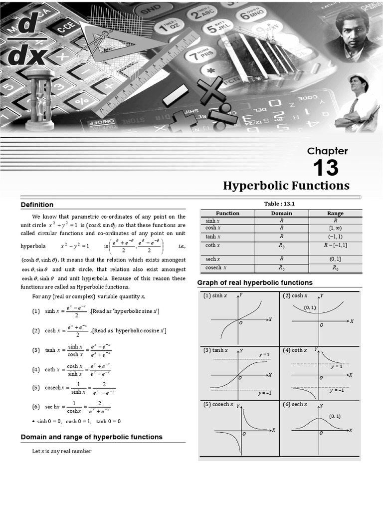 Understanding Hyperbolic Functions | PDF | Trigonometric Functions ...